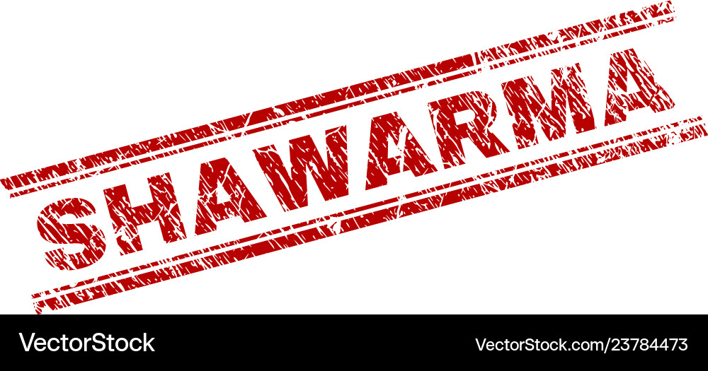 Grunge textured shawarma stamp seal Royalty Free Vector