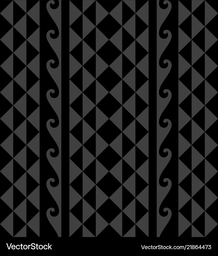 Hawaiian tribal decorative tattoo seamless pattern