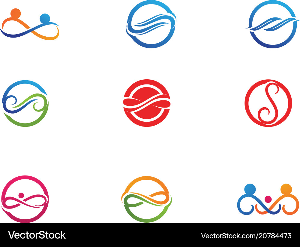 Infinity logo and symbol template icons app Vector Image