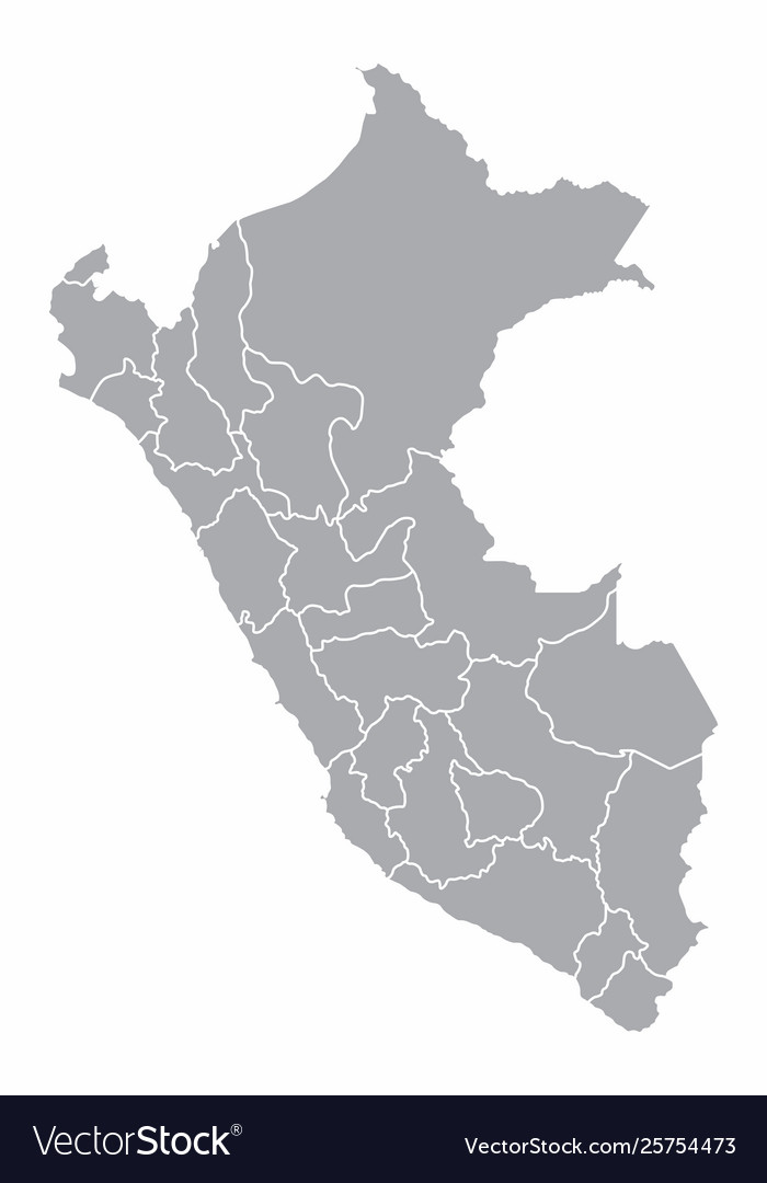 Peru provinces map Royalty Free Vector Image - VectorStock