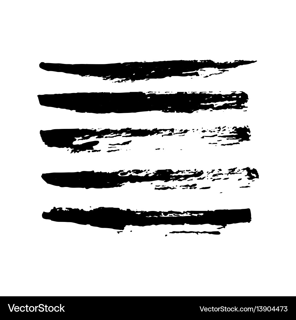 Set of hand drawn smears Royalty Free Vector Image
