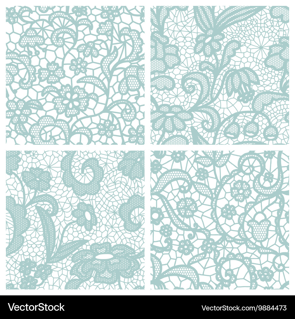 Set of lacy patterns Royalty Free Vector Image