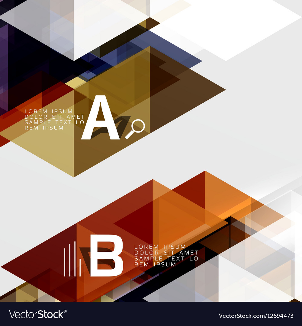 Transparent overlapping triangles Royalty Free Vector Image