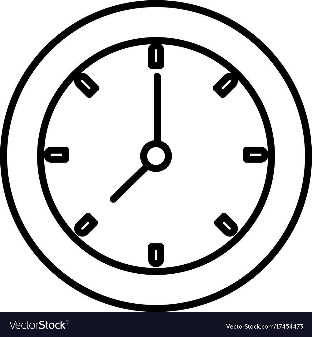 Wall clock isolated Royalty Free Vector Image - VectorStock