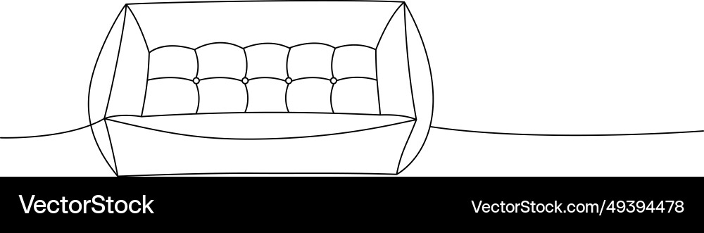 Cushion pillow sleep pet bed one line continuous Vector Image