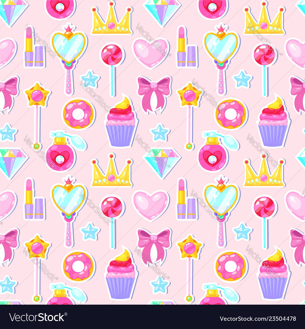Cute seamless pattern Royalty Free Vector Image