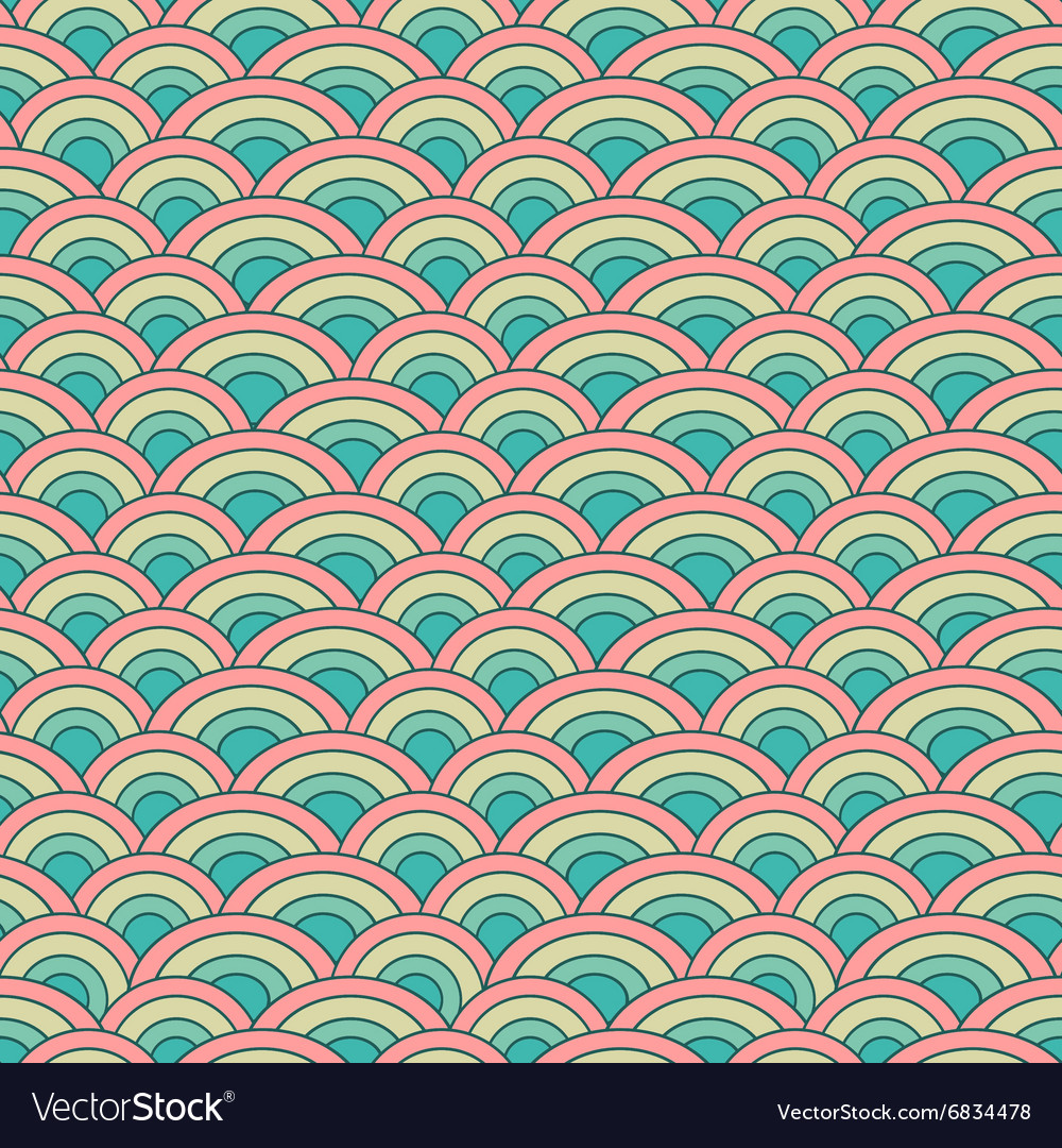 Geometry seamless pattern fish scale Royalty Free Vector