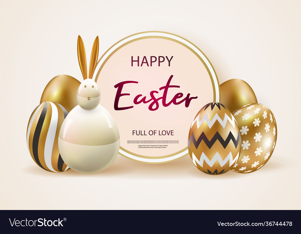 Happy easter festive background design Royalty Free Vector