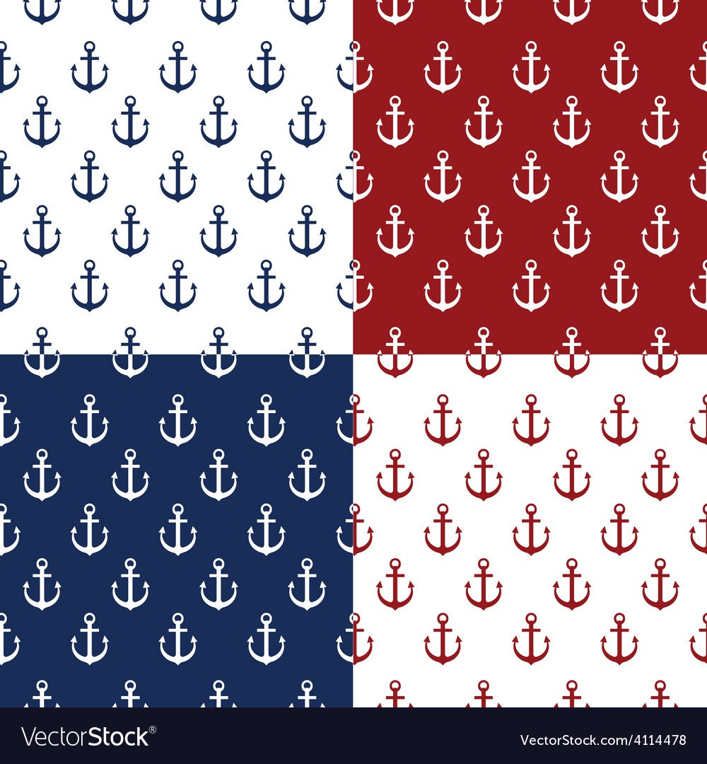 Marine pattern Royalty Free Vector Image - VectorStock