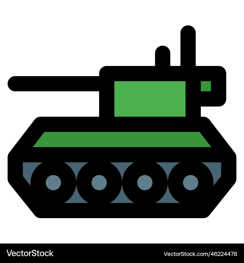Powerful universal tank with larger caliber gun Vector Image