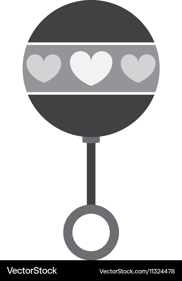 Rattle baby toy icon image Royalty Free Vector Image