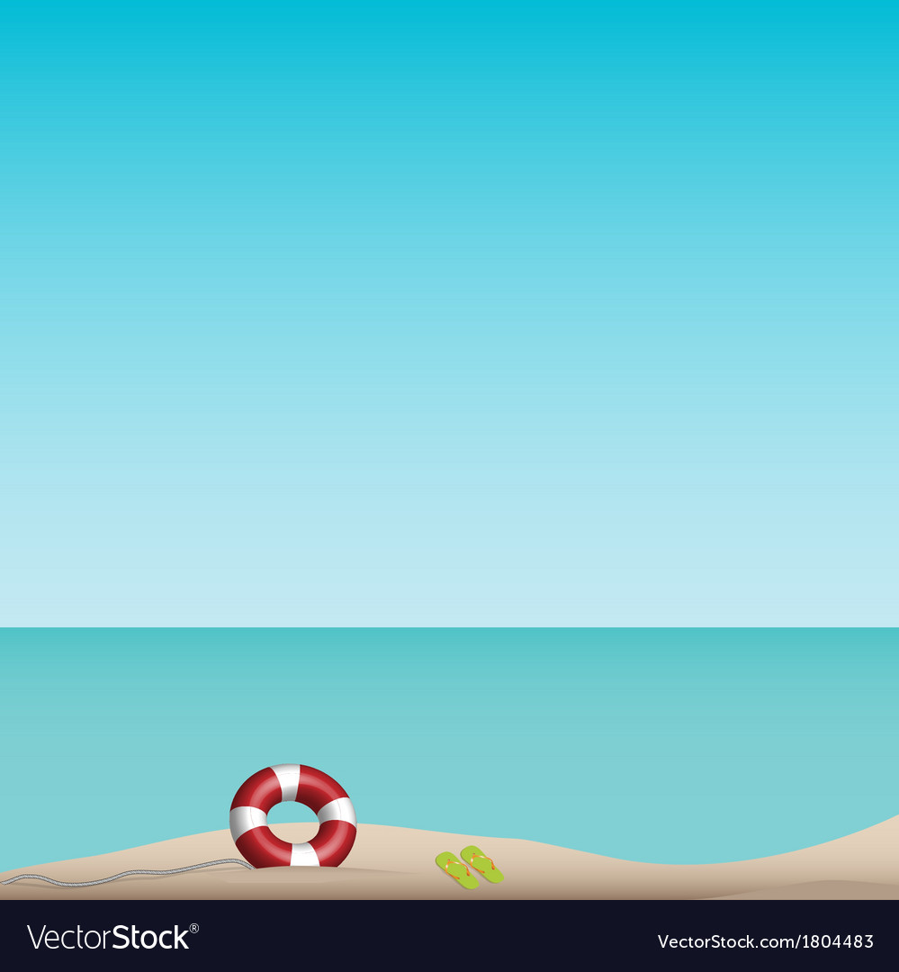 Beach scene Royalty Free Vector Image - VectorStock