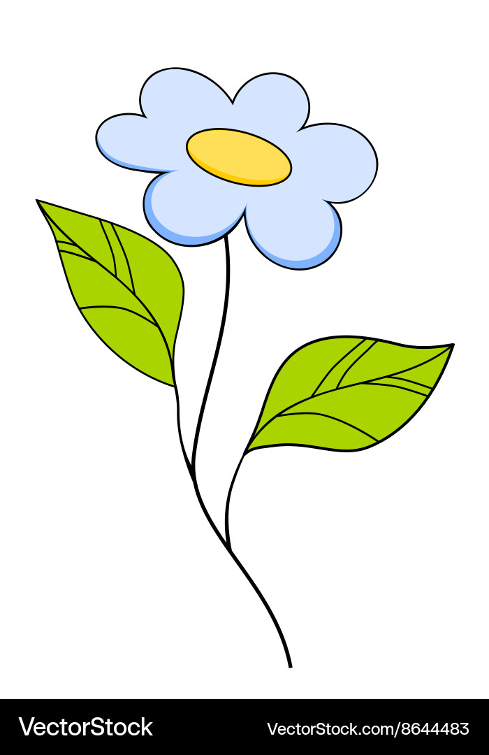 Beautiful smiling flower floral design element Vector Image