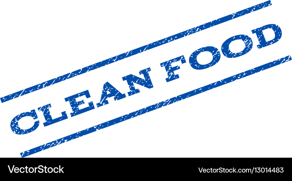 Clean food watermark stamp Royalty Free Vector Image