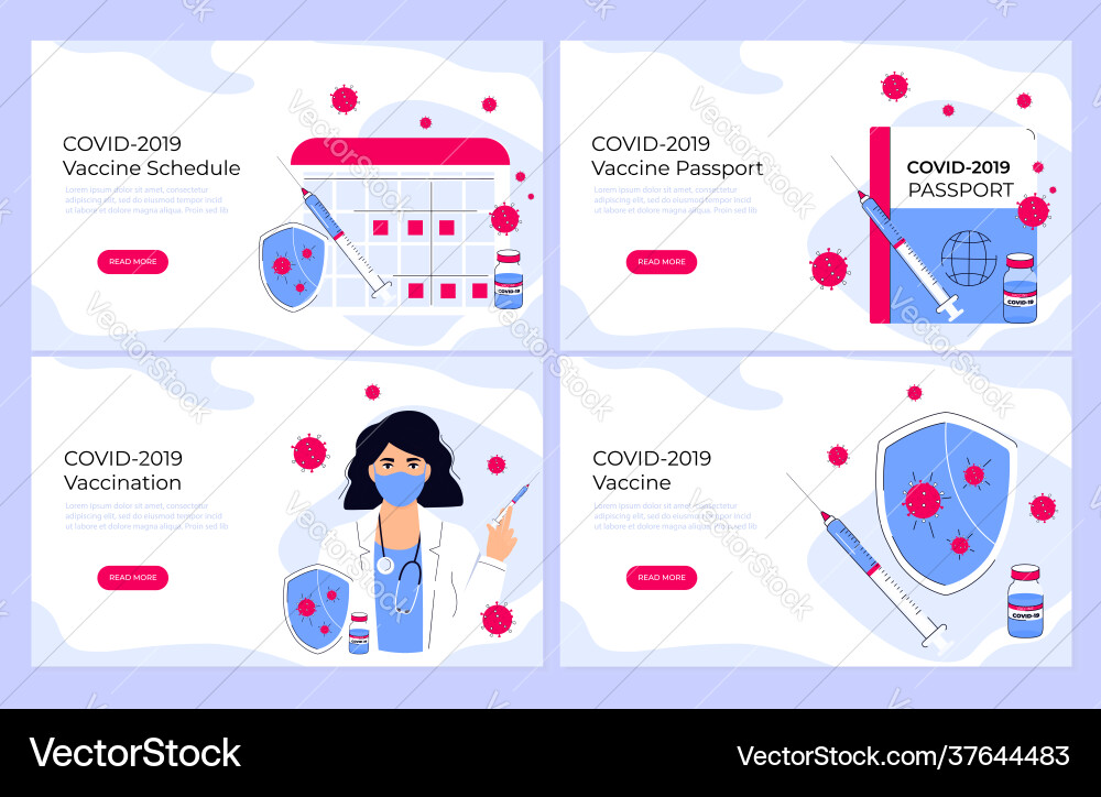 Covid19-19 vaccination vaccine schedule Royalty Free Vector