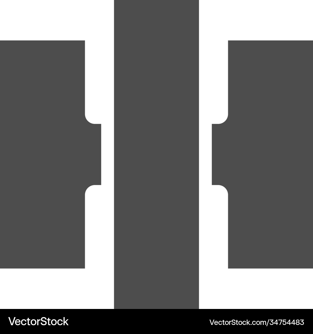 H i letter logo lettermark hi monogram typeface Vector Image