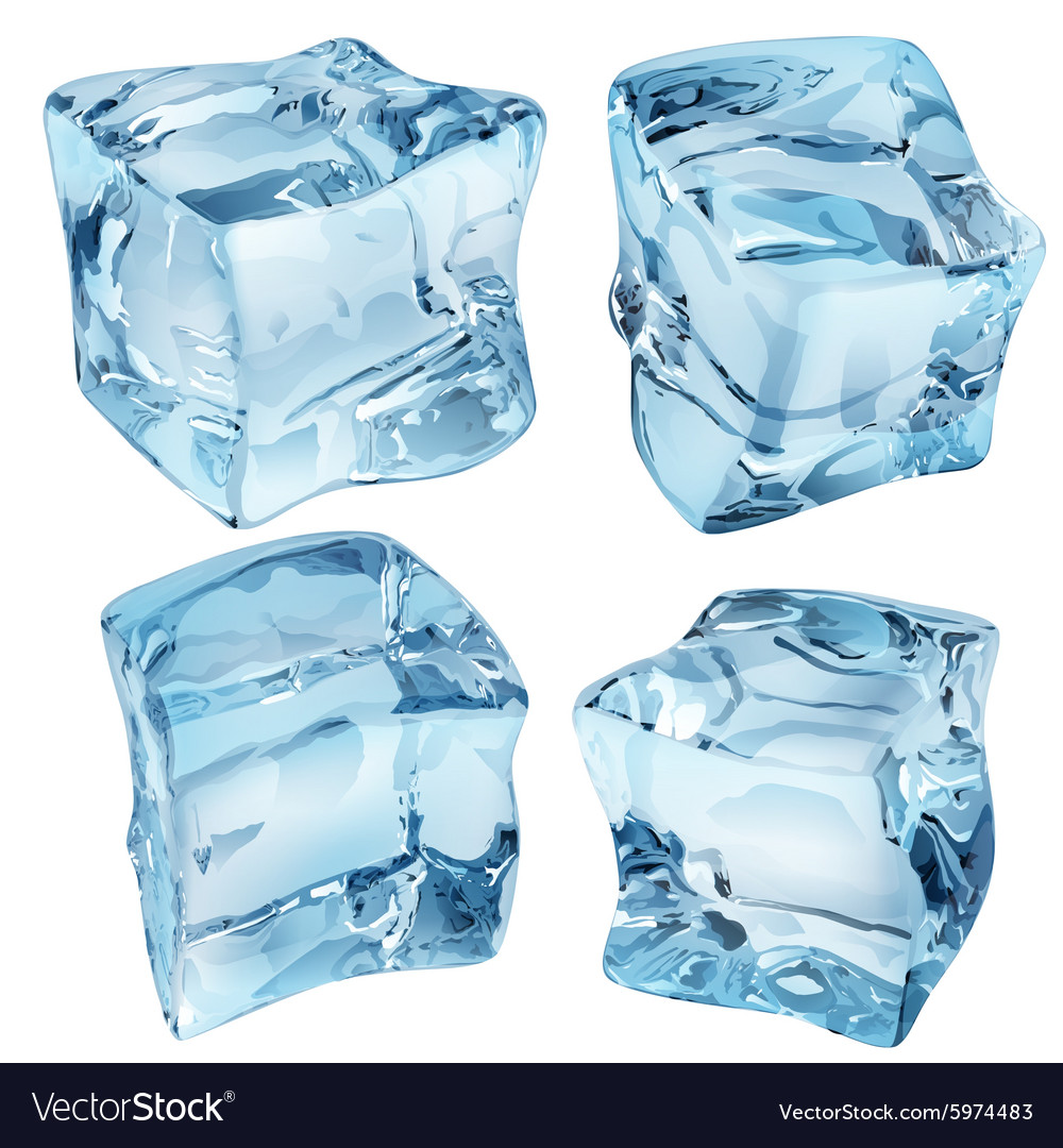 Ice cubes Royalty Free Vector Image - VectorStock