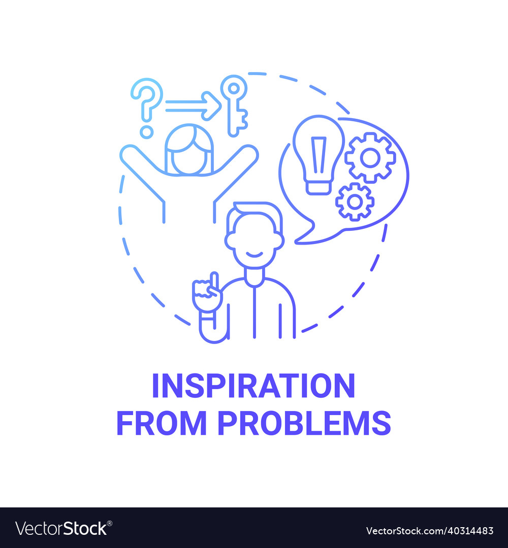 Inspiration from problems blue gradient concept Vector Image