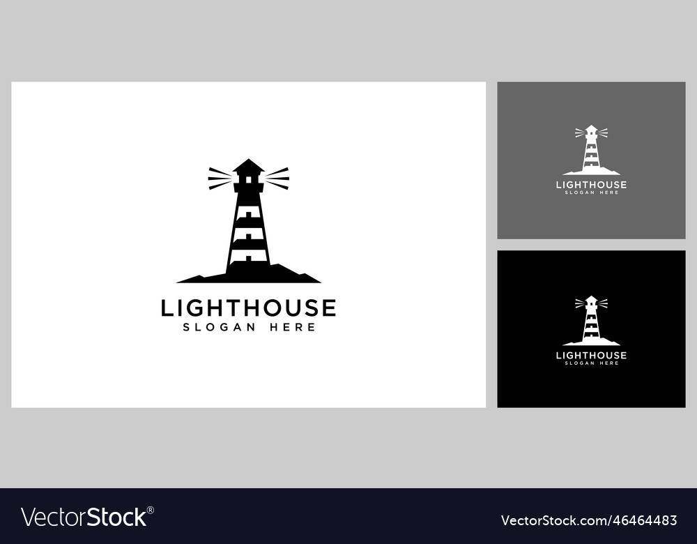 Lighthouse logo design template Royalty Free Vector Image