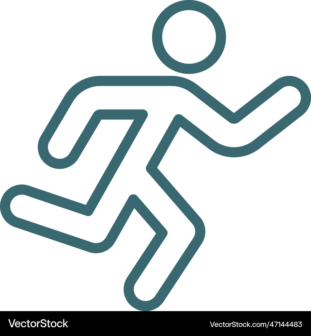 Running icon thin line icon from health Royalty Free Vector