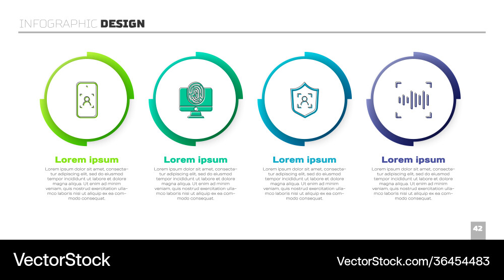 Set mobile and face recognition monitor Royalty Free Vector