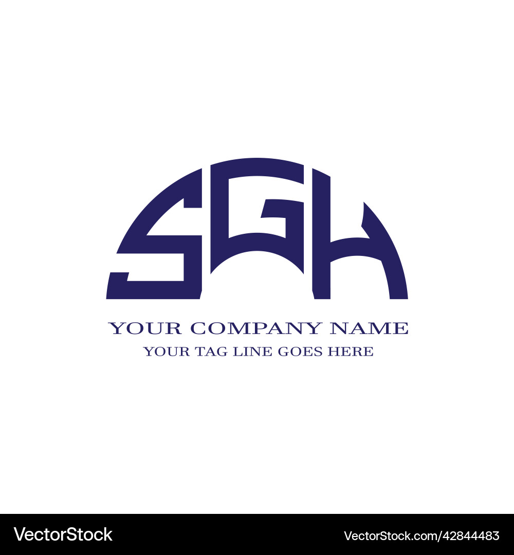 Sgh letter logo creative design with graphic Vector Image