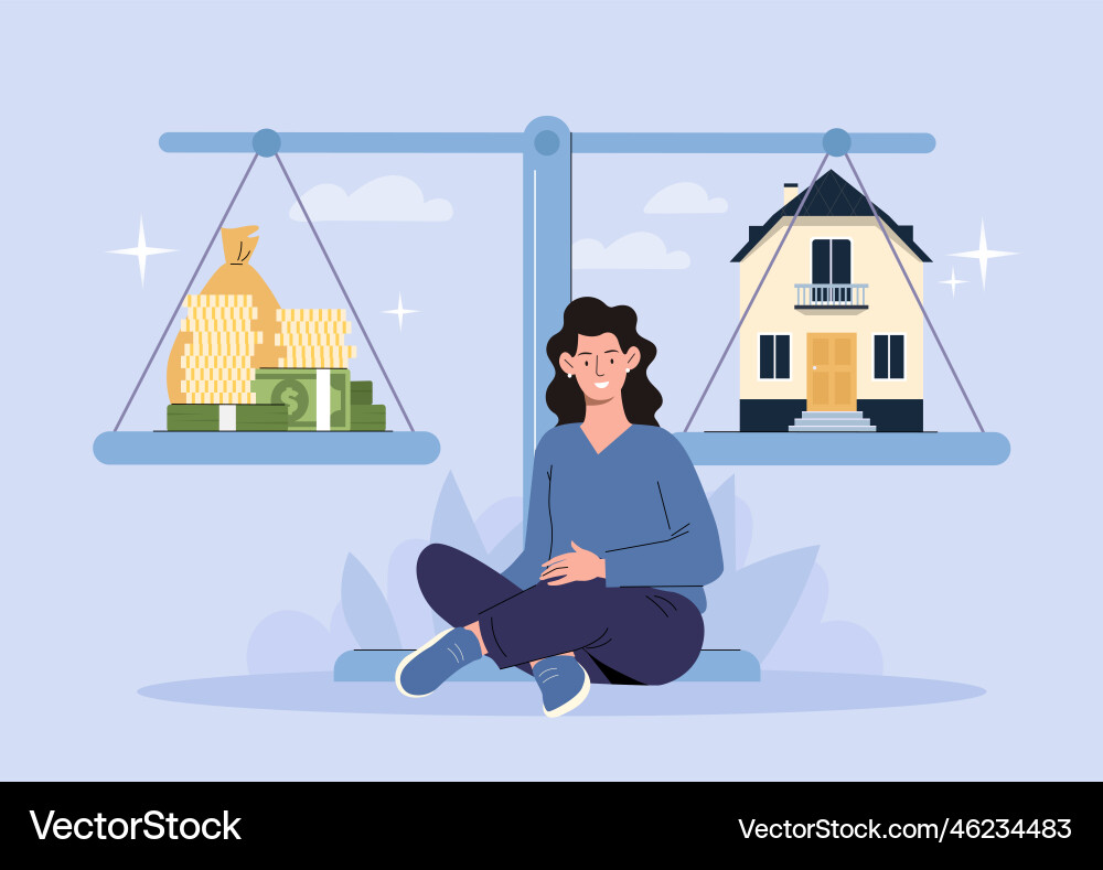 Work and family balance Royalty Free Vector Image