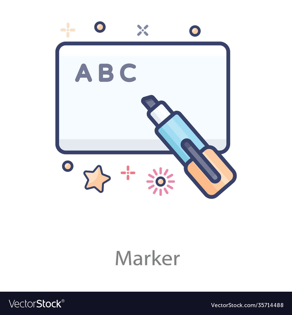Basic marker Royalty Free Vector Image - VectorStock