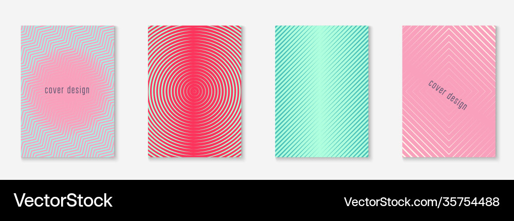 Design magazine cover as template with line Vector Image