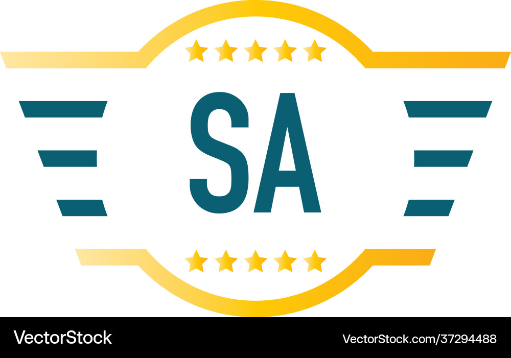 Initial letter sa wing logo design template Vector Image