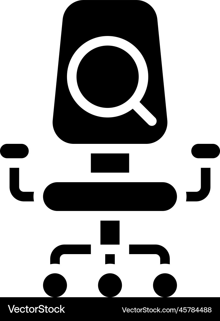 Job opening black glyph icon Royalty Free Vector Image