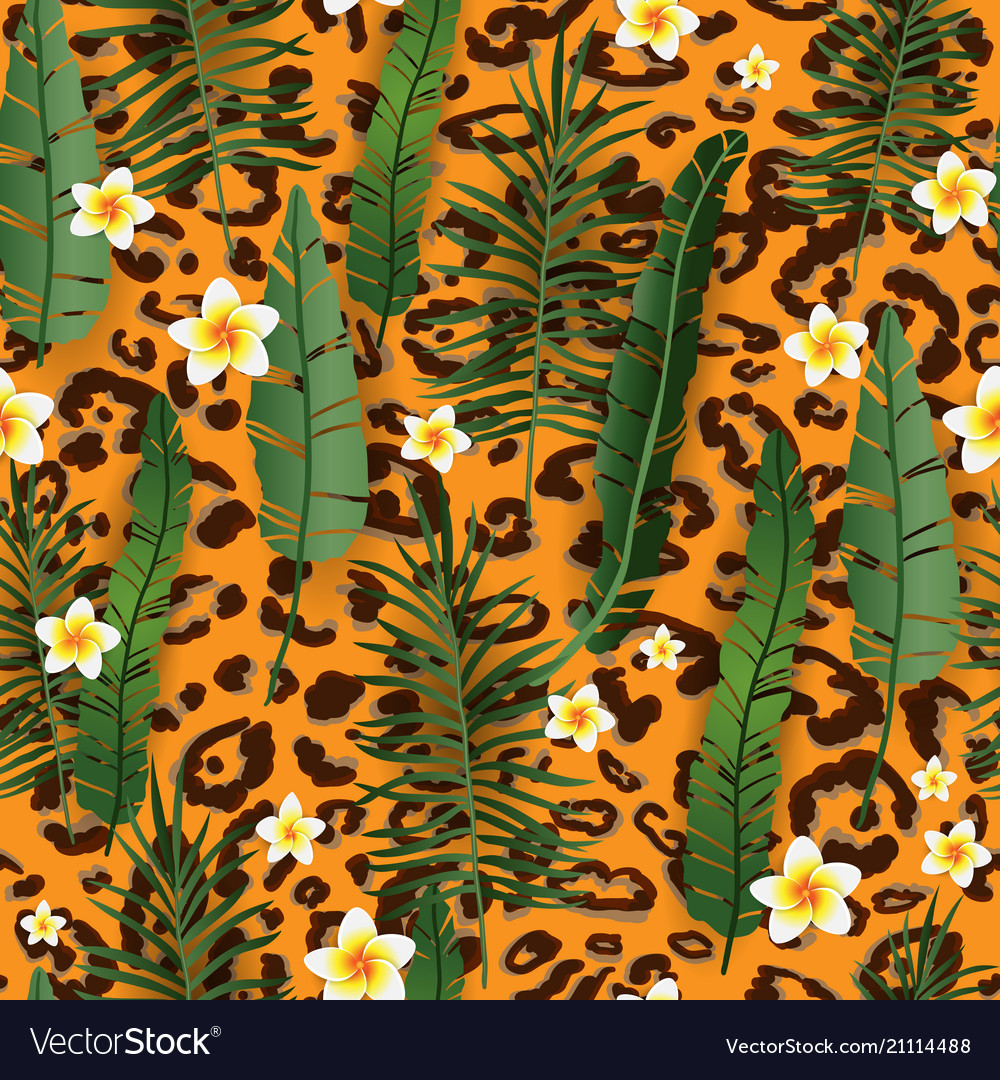 Leopard seamless pattern Royalty Free Vector Image