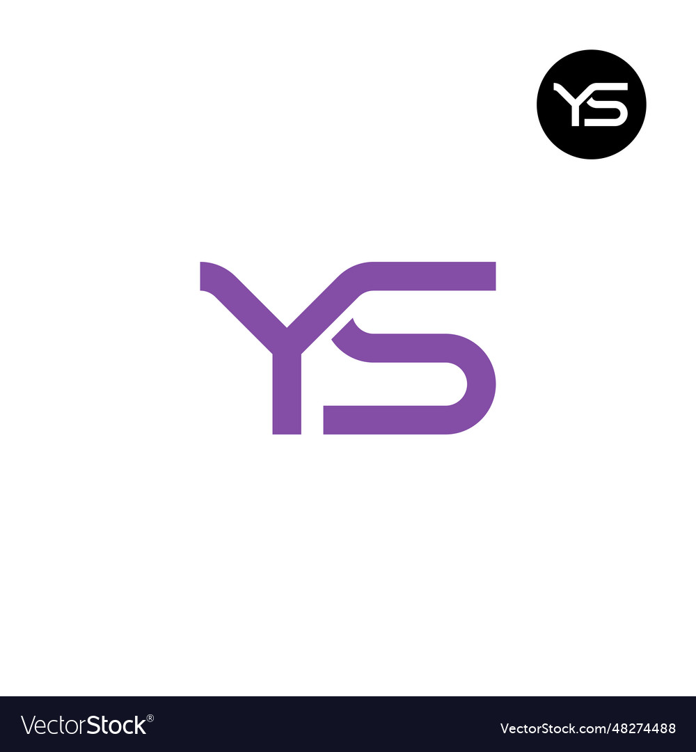 Letter ys monogram logo design Royalty Free Vector Image