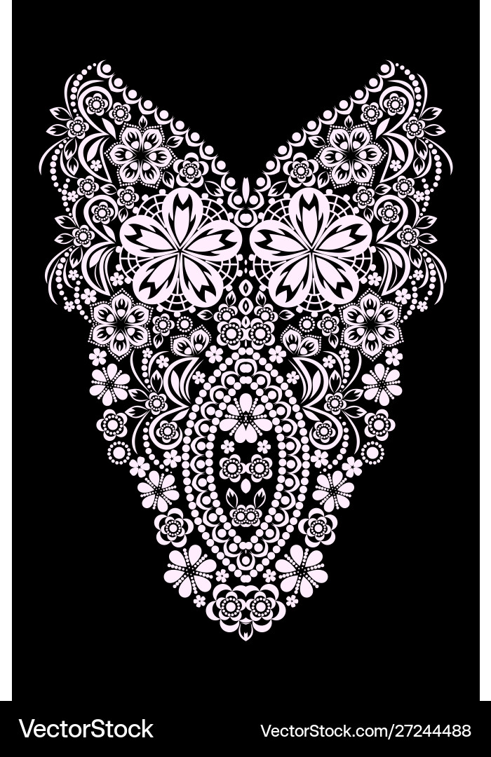Neckline - ornamental ethnic design Royalty Free Vector