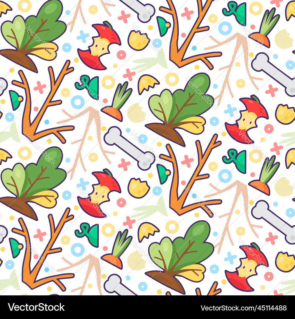 Organic waste and environmental nature Royalty Free Vector