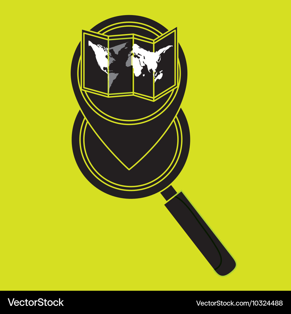 Search pin travel location Royalty Free Vector Image