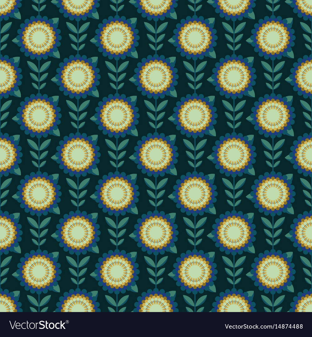Simple flower pattern Royalty Free Vector Image