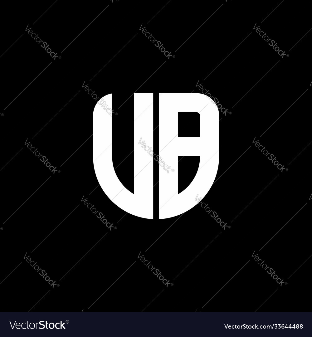 Ub logo monogram with circular shape shield Vector Image Ub logo monogram with circular shape shield Vector Image