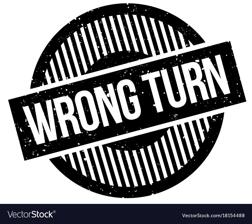 Wrong turn rubber stamp Royalty Free Vector Image