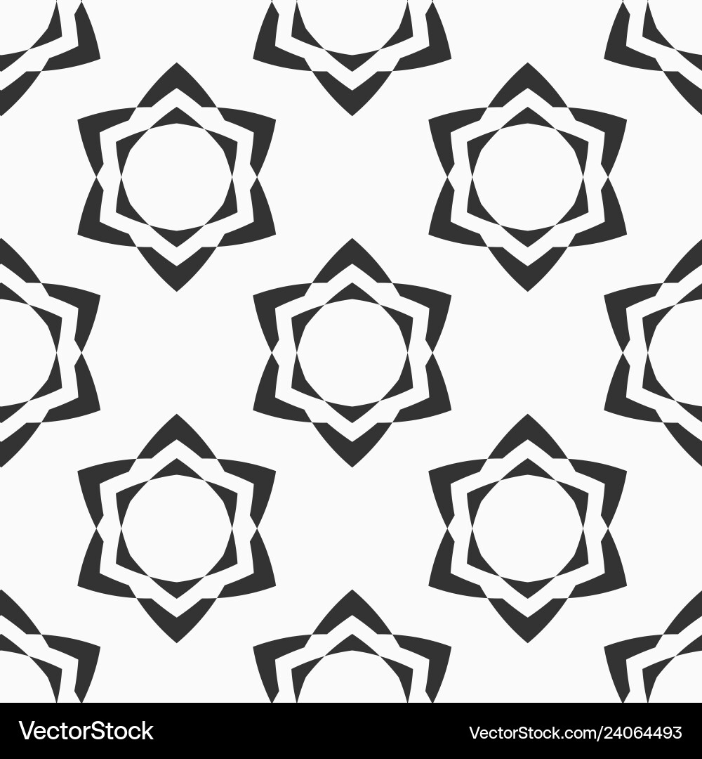 Abstract seamless pattern of six-pointed stars Vector Image