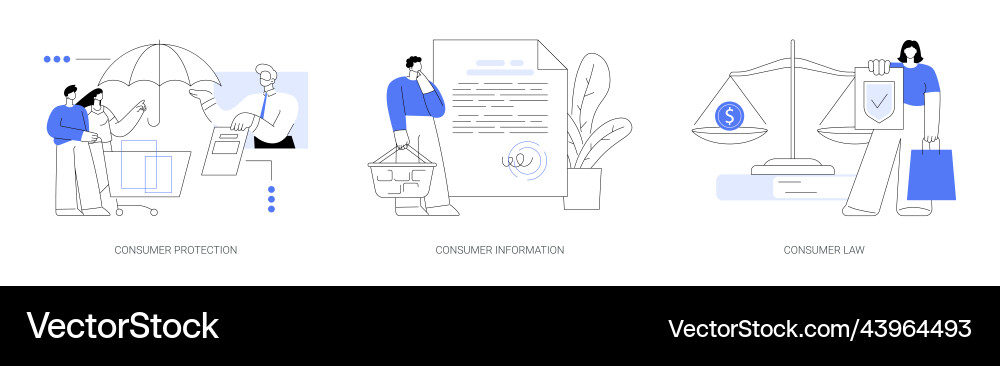 Buyers rights regulation abstract concept Vector Image
