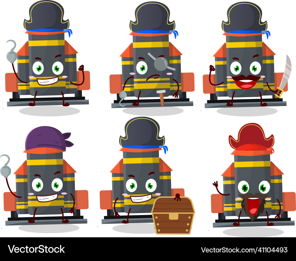 Cartoon character of firework rocket launcher Vector Image