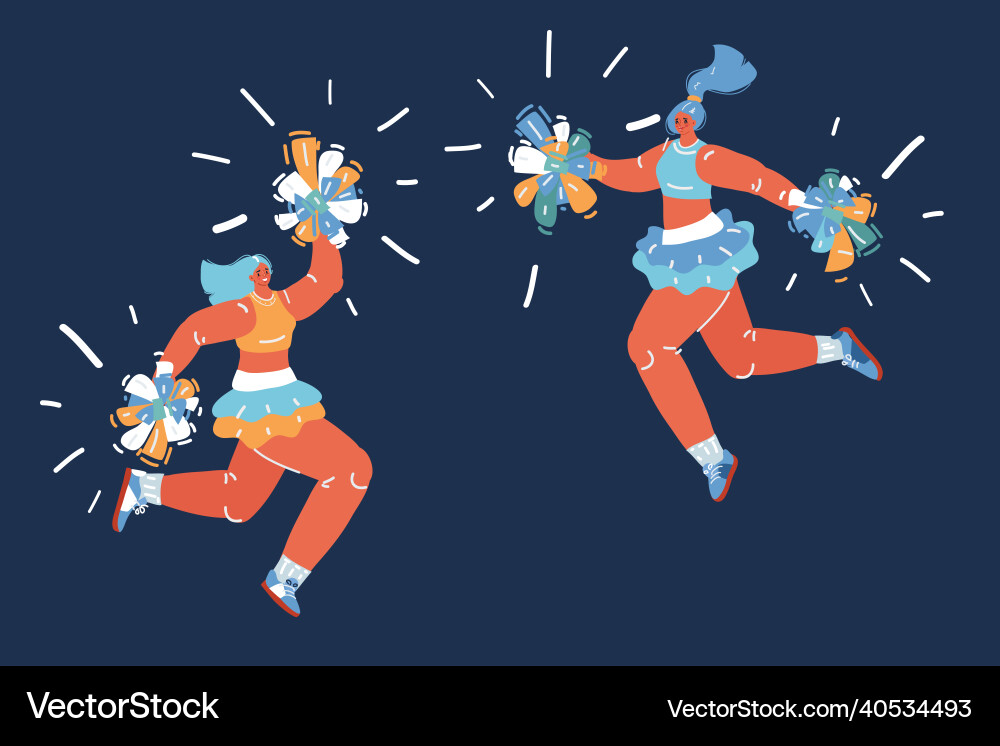 Cartoon of jumping Royalty Free Vector Image - VectorStock