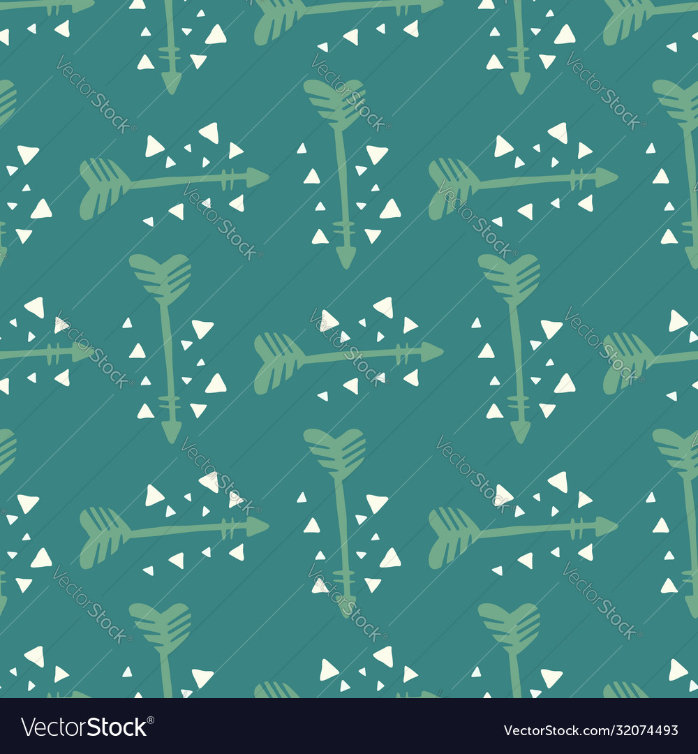 Hand drawn geometric arrows seamless pattern Vector Image