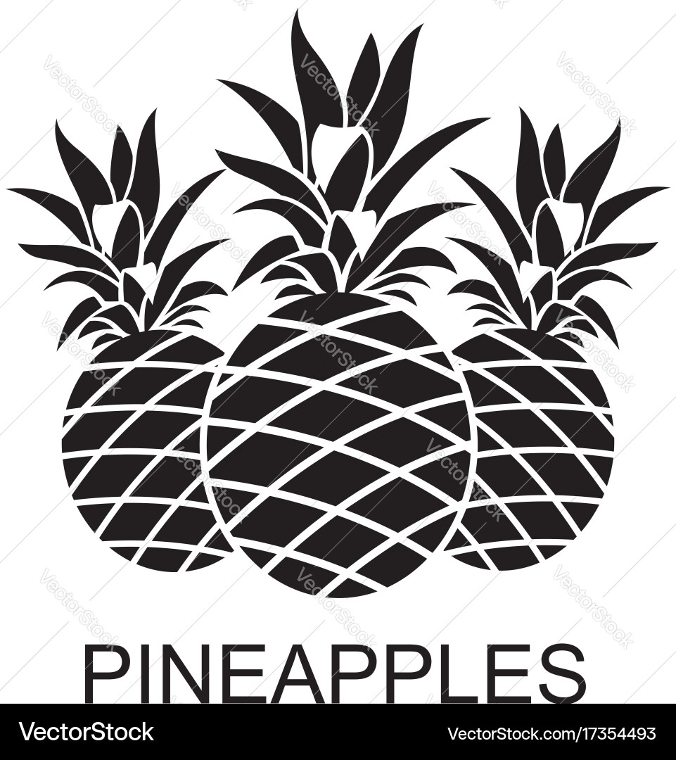 Image of pineapple fruits Royalty Free Vector Image