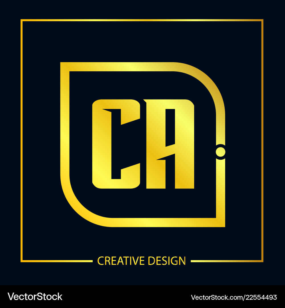 Initial letter ca logo template design Royalty Free Vector