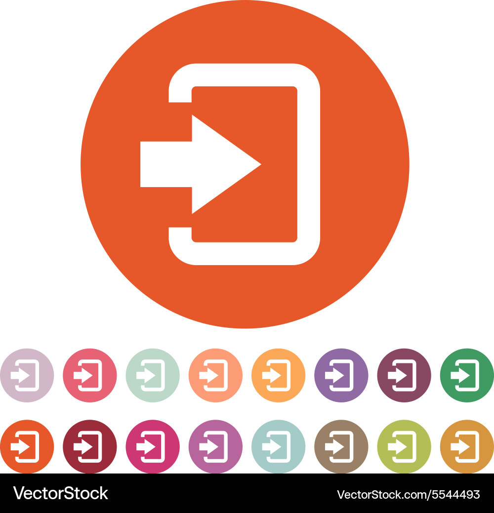 Login icon entry and input authorization Vector Image