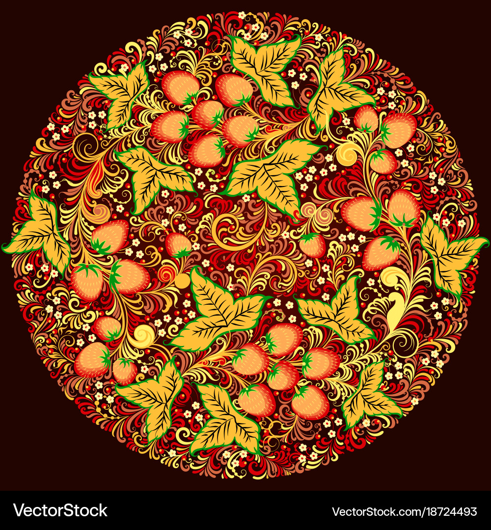 Oklahoma traditional russian design elements Vector Image