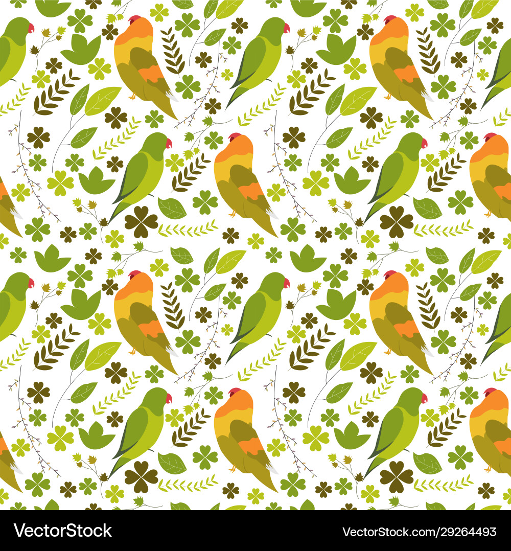 Seamless pattern with animal birds and seal Vector Image
