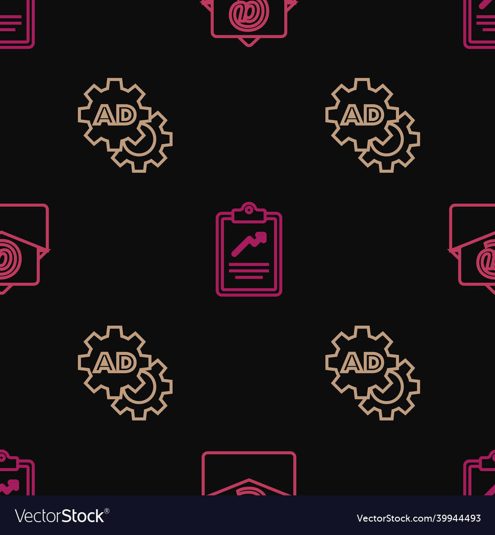 Set line mail and e-mail advertising Royalty Free Vector Set line mail and e-mail advertising Royalty Free Vector